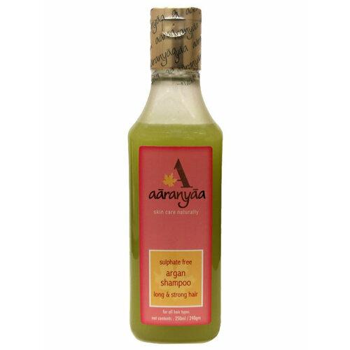 SULPHATE FREE SHAMPOO with argan oil & reetha extract, Aaranyaa (безсульфатный шампунь с аргановым маслом и экстрактом мыльного ореха, Аараньяа), 250 мл.