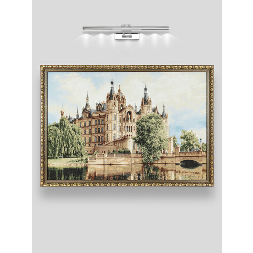 Гобелен картина интерьерная Магазин гобеленов Замок на берегу озера 75*107 см