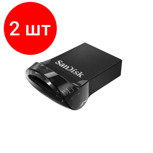 Комплект 2 штук, Флеш-память SanDisk Ultra Fit, 64Gb, USB 3.1 G1, чер, SDCZ430-064G-G46