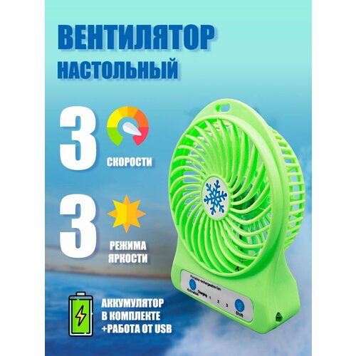 Вентилятор настольный зеленый