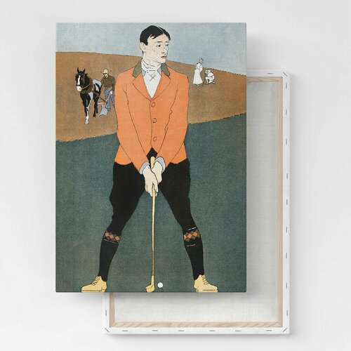 Картина на холсте, репродукция / Эдвард Пенфилд - Golf Player / Размер 30 x 40 см