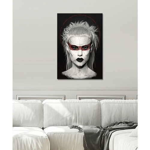Картина/Картина на холсте для интерьера/Картина на стену/Картина для кухни/ -Die Antwoord круг 40х60