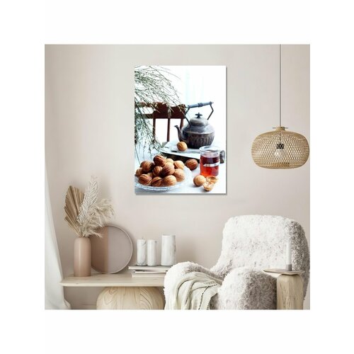 Картина на холсте с подрамником Чай с орешками 60х80
