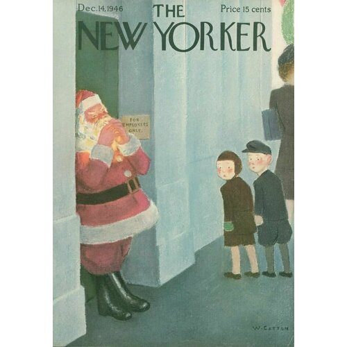 Плакат, постер на бумаге The New Yorker (Dec. 14, 1946). Размер 21 на 30 см
