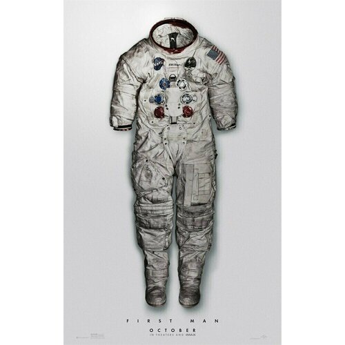 Плакат, постер на холсте Человек на Луне (First Man), Дэмьен Шазелл. Размер 42 х 60 см