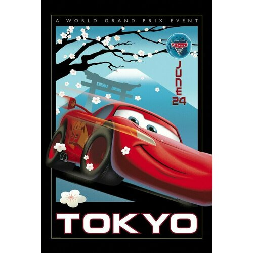 Плакат, постер на холсте Cars 2/Тачки 2/. Размер 30 х 42 см
