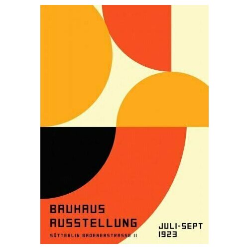 Плакат, постер на бумаге Bauhaus Ausstellung 1923-Выставка Баухауса 1923 г. Размер 30 х 42 см