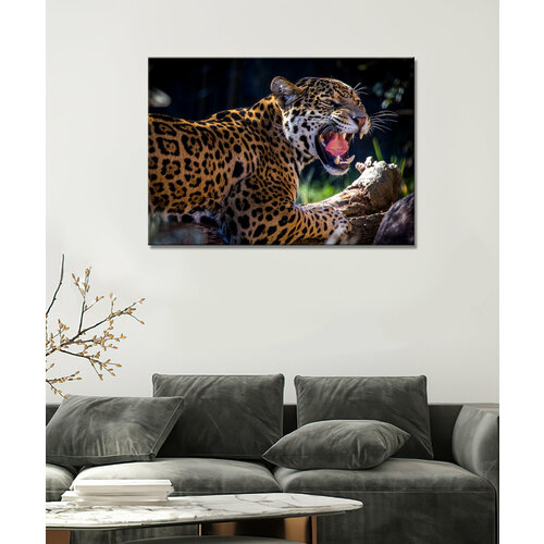 Картина/Ягур/Ягуар в джунглях/Ягуар на дереве/Черный ягуар/ - Ягуар (50) 50х70