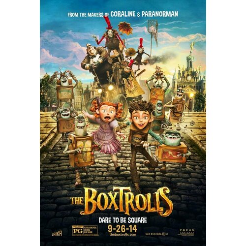 Плакат, постер на бумаге The Boxtrolls/Семейка монстров/. Размер 60 х 84 см