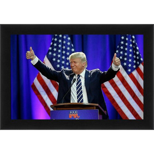 Плакат, постер на бумаге Дональд Трамп 45-й президент США. Размер 30 х 42 см