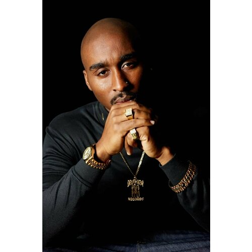 Плакат, постер на бумаге Тупак Шакур (2PAC). Размер 42 х 60 см