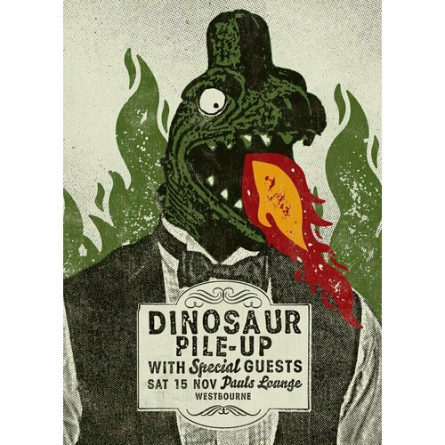 Плакат, постер на бумаге Dinosaur/Динозавр. Размер 21 х 30 см