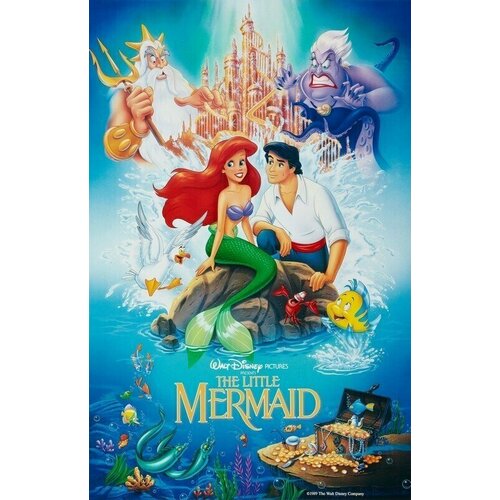 Плакат, постер на холсте Русалочка (The Little Mermaid), Рон Клементс, Джон Маскер. Размер 42 х 60 см