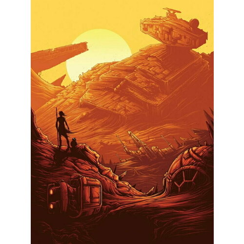 Плакат, постер на бумаге Star Wars /Звездные войны: Пробуждение силы/искусство/арт/абстракция/творчество. Размер 30 х 42 см