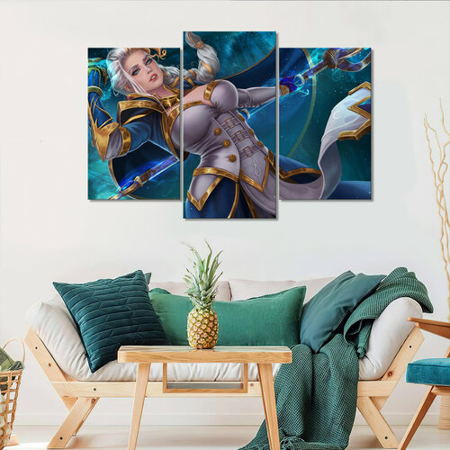 Модульная картина на холсте/World of Warcraft Jaina Proudmoore/Мир Варкрафта Джайна Праудмур 120х80