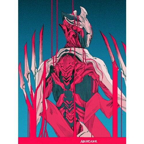 Плакат, постер на холсте Warframe-Garuda/Варфрейм-Гаруда/игровые/игра/компьютерные герои персонажи. Размер 21 х 30 см