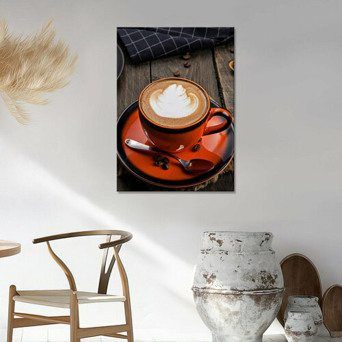 Картина/Картина на холсте для интерьера/Картина на стену/Картина для кухни/ - Чашечка капучино 50х70