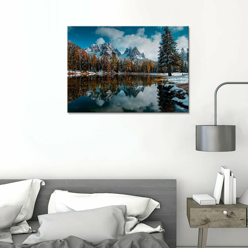 Интерьерная картина на холсте - зимний пейзаж 40х60