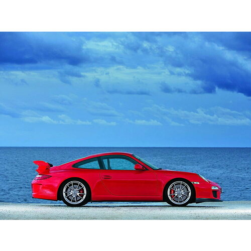 Плакат, постер на холсте Porsche 911 GT3/Порше/авто/автомобиль/машина. Размер 21 х 30 см