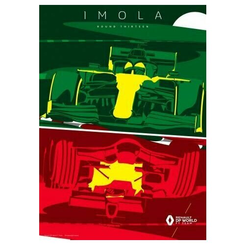 Плакат, постер на холсте Renault-Imola-Рено-Имола. Размер 60 х 84 см