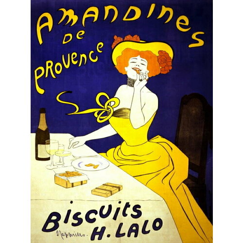 Плакат, постер на бумаге Leonetto Cappiello-Amandines De Provence/искусство/арт/абстракция/творчество. Размер 42 х 60 см