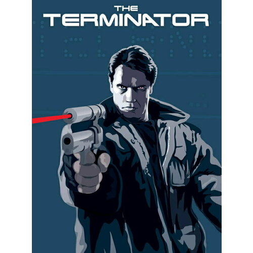 Плакат, постер на бумаге Terminator/Терминатор: Арнольд Шварценеггер/искусство/арт/абстракция/творчество. Размер 42 на 60 см