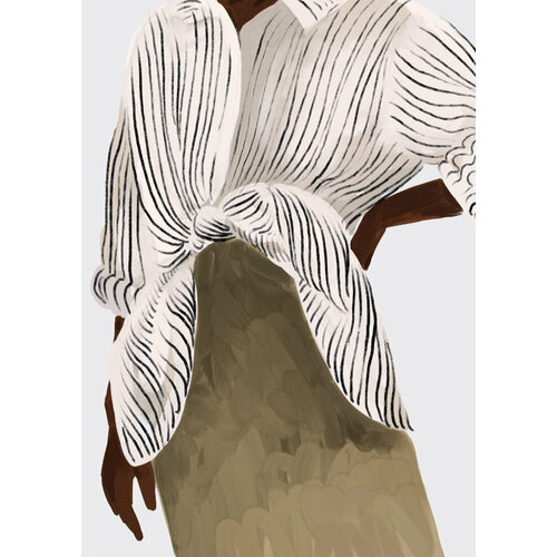 Постер интерьерный «Девушка в белой блузе», А3