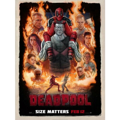 Плакат, постер на холсте X-men Deadpool/Люди Икс и Дэдпул/искусство/арт/абстракция/творчество. Размер 42 х 60 см