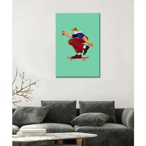 Картина/Картина на холсте для интерьера/Картина на стену/Картина для кухни/ - 3D иллюстрация людей (30) 30х40