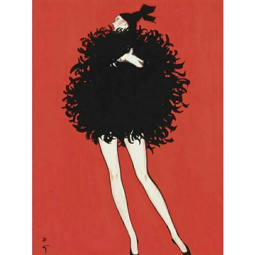 Плакат, постер на холсте Rene Gruau-Dior Eau Sauvage/Рене Грюо/искусство/арт/абстракция/творчество. Размер 30 х 42 см