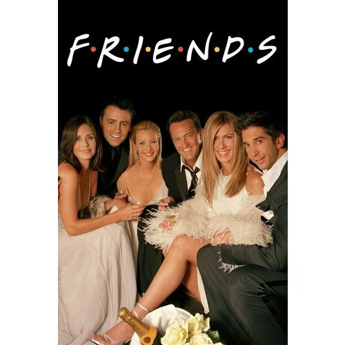 Плакат, постер на холсте Друзья (Friends), Гари Хэлворсон, Кевин Брайт, Майкл Лембек. Размер 42 х 60 см