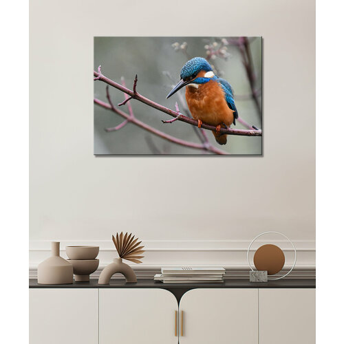 Картина -Зимородок, зимородок обыкновенный (3) 60х80