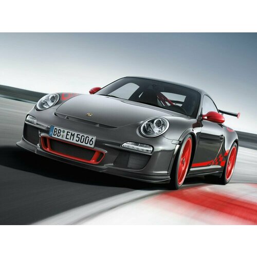 Плакат, постер на холсте Porsche, Race, Порше. Размер 21 х 30 см
