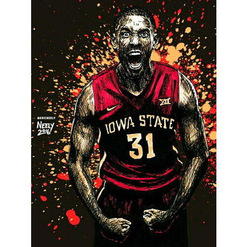 Плакат, постер на холсте Iowa Hawkeyes/Айова Хокайс/спорт. Размер 21 х 30 см