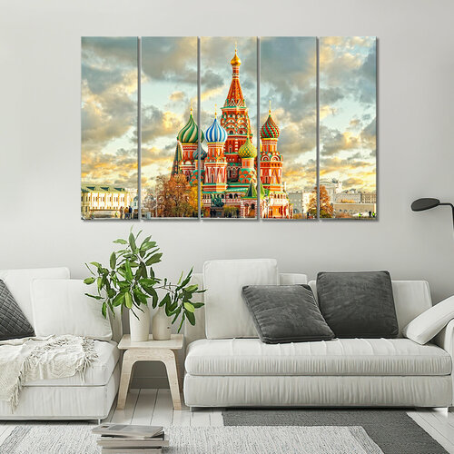 Модульная картина/Модульная картина на холсте/Модульная картина в подарок/ Кремль/Kremlin 150х100