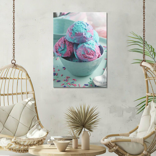Картина/Картина на холсте для интерьера/Картина на стену/Картина для кухни/ - красивое и вкусное мороженое 40х60
