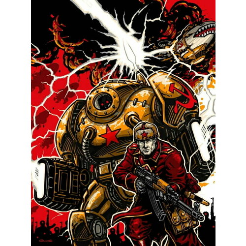 Плакат, постер на бумаге Command Conquer: Red Alert/игровые/игра/компьютерные герои персонажи. Размер 42 х 60 см