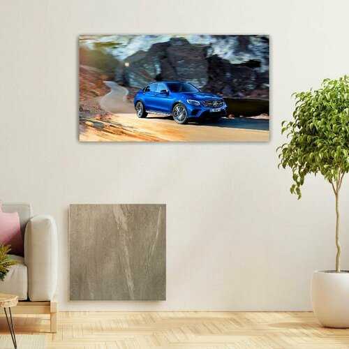 Картина на холсте 60x110 Альянс Лес "Авто mercedes glc тюнинг" на подрамнике / интерьер/ декор