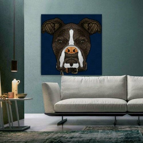 Картина на холсте 60x60 Альянс Лес "Луи витон, собака" на подрамнике / интерьер/ декор
