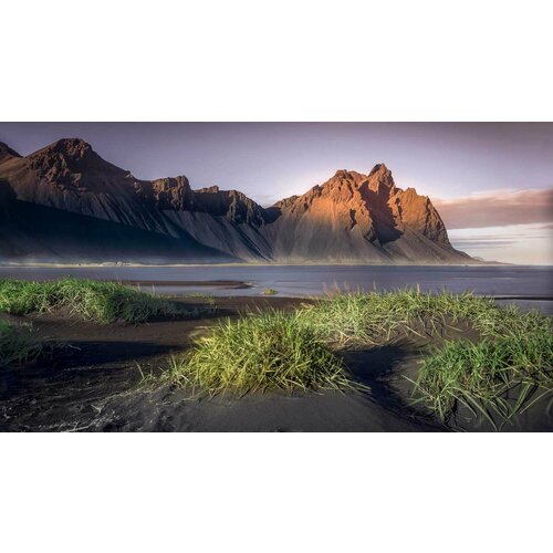 Картина на холсте 60x110 Альянс Лес "Море побережье Исландия" на подрамнике / интерьер/ декор