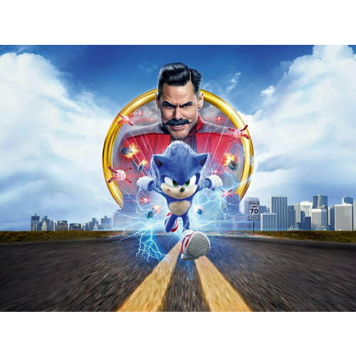 Плакат, постер на бумаге Sonic/Соник/игровые/игра/компьютерные герои персонажи. Размер 21 х 30 см
