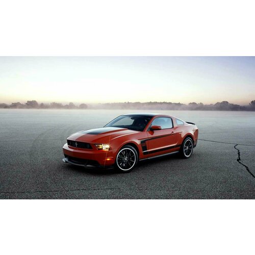 Картина на холсте 60x110 Альянс Лес "Mustang Ford 2012 мустанг форд" на подрамнике / интерьер/ декор