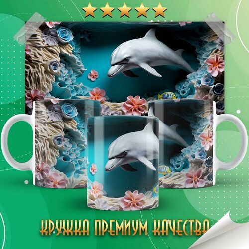 Кружка "Милые дельфины" PrintMania 330мл