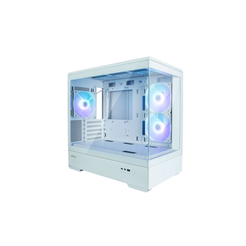 Корпус ZALMAN P30 White, MATX, WHITE, WINDOW, 2x3.5", 3x2.5", 1xTYPE-C, 1xUSB3.0, SIDE 2x120mm ARGB, REAR 1x120mm ARGB