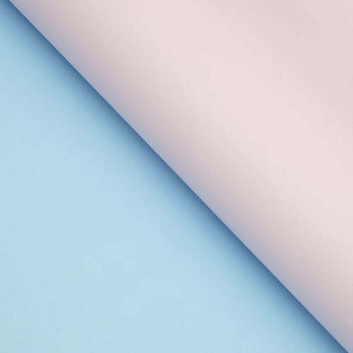 Пленка матовая для цветов, двухсторонняя,"Веста", розовый - голубой, 0,6 х 0,6 м (комплект из 60 шт)