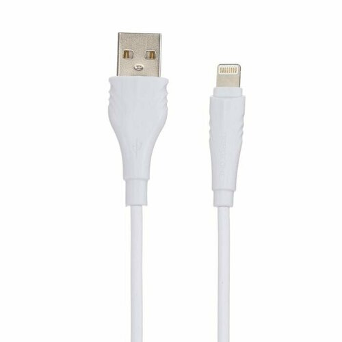 Кабель Borofone BX18, Lightning - USB, 2,4 А, 3 м, белый (комплект из 5 шт)