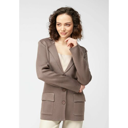 Пиджак VIVAWOOL, размер 52, коричневый