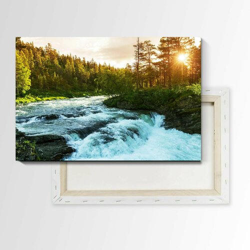 Картина на холсте - "Бурная река" размер 70-105 см