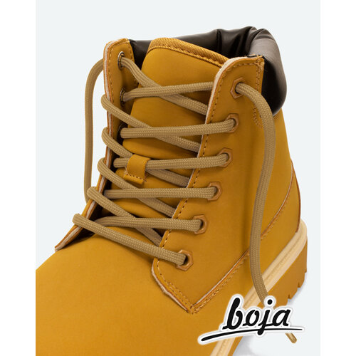 Шнурки для обуви BOJA (LUX), круглые, бежевые, 150 см, для кроссовок; ботинок; кед; бутсов