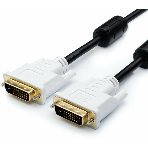 Кабель DVI 5 м (DVI-D Dual link, 24 pin, пакет) ATcom DVI-D (m) - DVI-D (m) 5 м (AT9149)